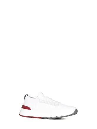 Brunello Cucinelli Mens Sneakers Chin&eacute; White Cotton Trainers