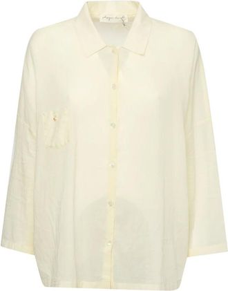 PDR Phisique Du Role Femme, Blouses et Chemises, Jaune, Taille: 40 FR Camicia in Mussola di Cotone