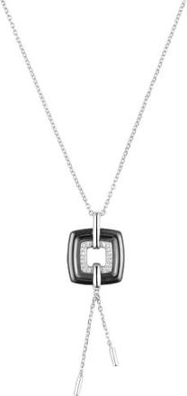Ceranity 1-72/0015-N - Collier Femme - Argent 925/1000 4.7 GR - Oxyde de Zirconium - Blanc - 45 cm