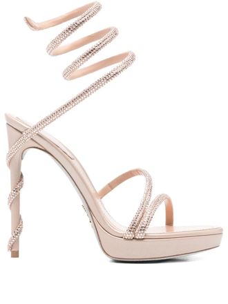 Rene Caovilla Margot Sandalen mit Plateau - Nude