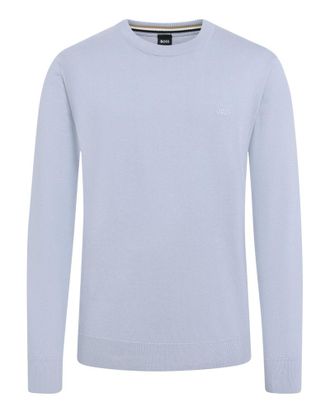 HUGO BOSS Leichter Pullover aus Baumwolle mit Label-Schriftzug in