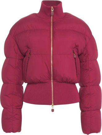 Elisabetta Franchi Femme, Vestes, Rouge, Taille: 42 FR Doudoune en tissu technique
