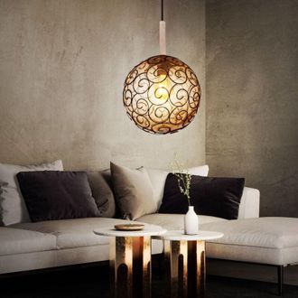 Globo Lighting Lampe suspendue Lampe de table &agrave; manger antique Lampe de salon d 25 cm