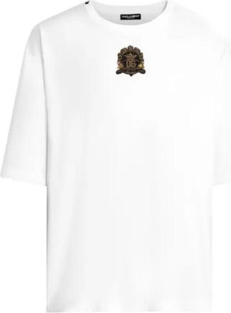 Dolce & Gabbana Homme, Tops, Blanc, Taille: L T-Shirt