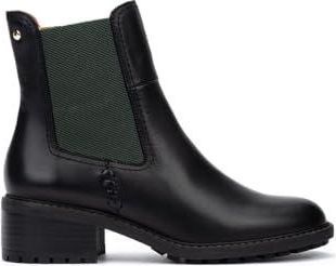 Pikolinos Bottines &agrave; Talon en Cuir Medina pour Femme Color Black