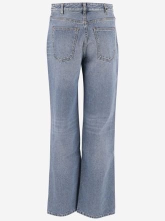 Chlo&eacute; Womens Straight Leg Denim Jeans Cotton; Hemp