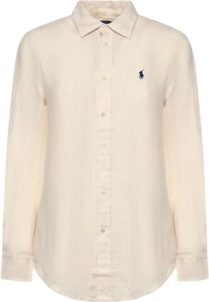 Ralph Lauren Femme, Blouses et Chemises, Rose, Taille: 36 FR Chemise en lin