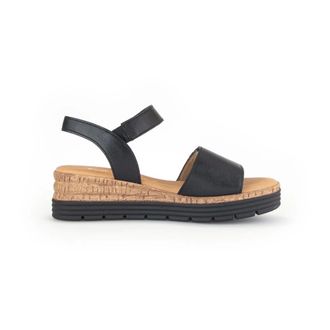 Gabor Femme, Chaussures, Noir, Taille: 40 EU Sandales Plates en Cuir