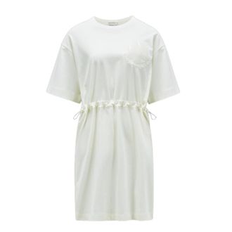 Moncler Wei&szlig;e Oversized T-Shirt Kleid - - Dresses - Damen - Wei&szlig; - S