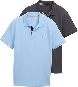 Tom Tailor 1044879 Polo, 32245-Washed Out Middle Blue, L Hommes