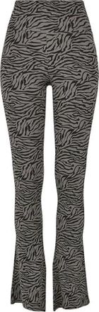 Urban Classics Legging Taille Haute pour Femme Zebra Boot Cut, Asphalte/Noir, 4XL