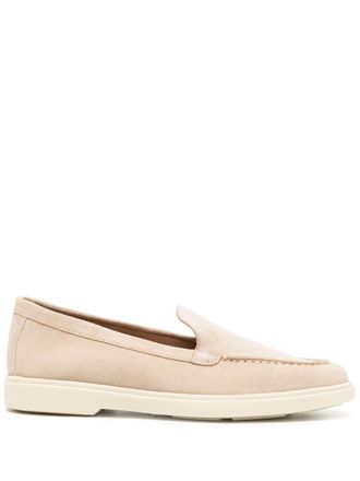 Santoni Loafer aus Wildleder - Nude