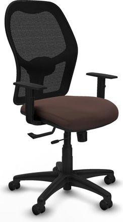 Piqueras y Crespo Brauner B&uuml;rostuhl mit 1D-Armen, h&ouml;henverstellbare Lendenwirbelst&uuml;tze, ausgestattet mit Synchron/Translack und Schneideschaum, mit selbstfedernden R&auml;de