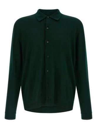 Roberto Collina Gekn&ouml;pfter Cardigan mit Hemdkragen - Gr&uuml;n