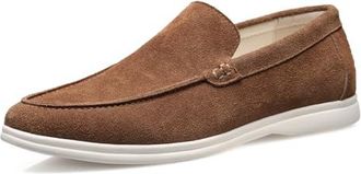 Generic Mocassins en Daim pour Homme - Chaussures légères et Respirantes à Enfiler pour Conduite et Usage,Kaki,44.5 EU