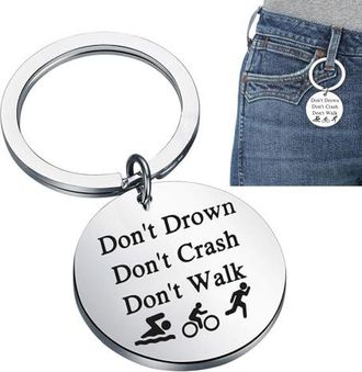 Generic Porte-clés de, porte-clés inspirés, porte-clés inspirants, porte-clés décoratifs pour athlètes, porte-clés compacts en acier inoxydable pour sportifs,