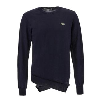 Comme Des Gar&ccedil;ons Asymmetrischer Wollstrickpullover mit Saum - - Knitwear - Herren - Schwarzk - S