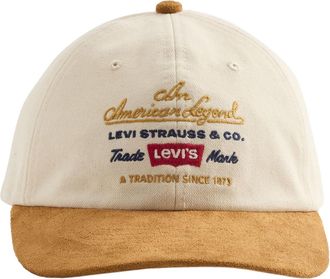 Levi's Relaxed Dad Graphic Cap for Men, Color Ecru, One Size