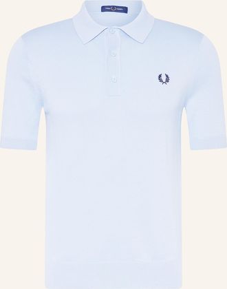 Fred Perry Strick-Poloshirt blau