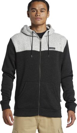 Quiksilver Mens Keller Block Zip Sweatshirt, Black Heather, S