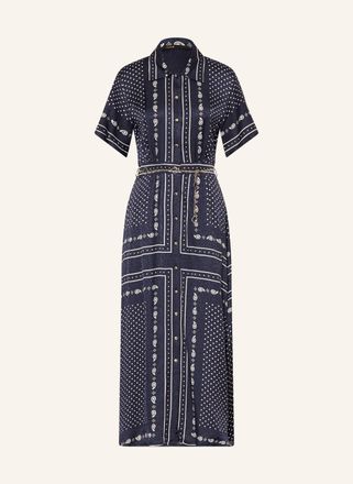 Maje Hemdblusenkleid Aus Satin blau