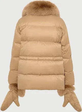 Yves Salomon Down Jacket - Camel