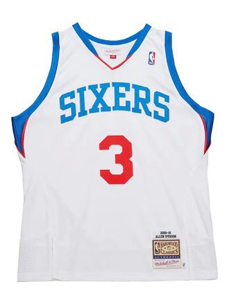 Mitchell & Ness x NBA Philadelphia 76ers 2009-10 Allen Iverson Trikot - Wei&szlig;