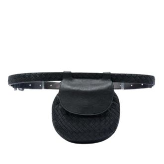 Bottega Veneta Pre-owned Gewebte Leder G&uuml;rteltasche - - Pre-owned - Damen - Schwarzk - ONE SIZE