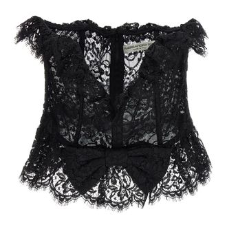 Alessandra Rich Femme, Tops, Noir, Taille: 40 FR Hauts