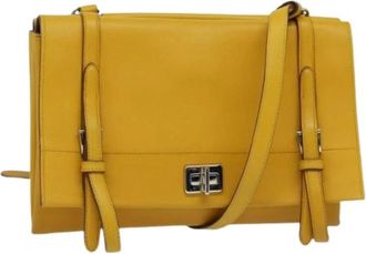 Prada Pre-owned Cuir sacs-prada - Femme - Pre-owned - Jaune - Taille: ONE Size