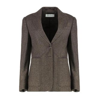 Max Mara Einreihiger Blazer - - Jackets - Damen - Braun - S