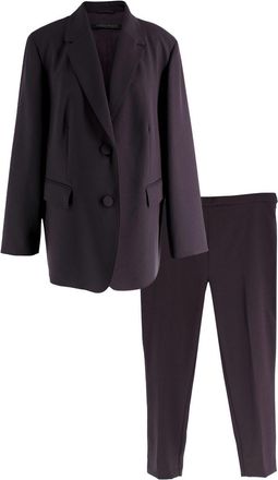 Marina Rinaldi Aubergine Single Breasted Blazer and Trouser Suit Size XL