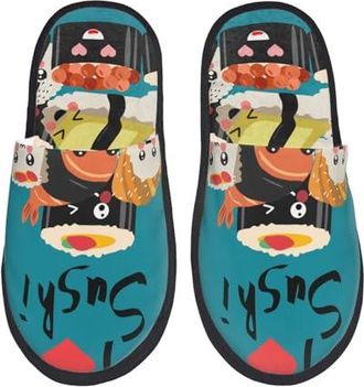 Generic JAdore Les Sushis Femme Homme Pantoufles Peluche Chaussures De Maison Doux Chaussons Pour Ext&eacute;rieur Maison Hiver M