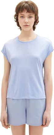 Tom Tailor Damen 1036534 Basic T-Shirt, 12819-Parisienne Blue, M