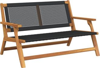vidaXL Gartenm&ouml;bel Schwarz 122 x 78 x 73cm Massivholz Akazie vidaXL