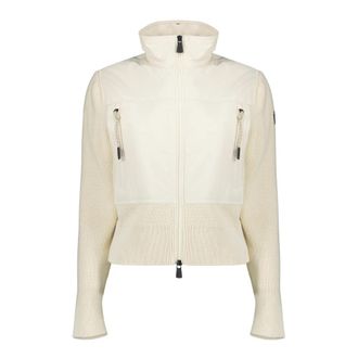 Moncler La Veste Cardigan Bi-mati&egrave;re - - Sweatshirts & Hoodies - Damen - Wei&szlig; - L