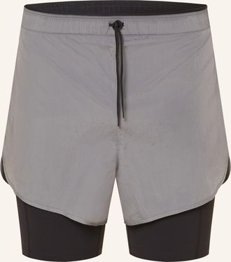 On 2-In-1-Laufshorts Performance Volt grau