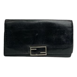 Fendi Porte-cartes didentit&eacute; Baguette Pre-owned - Femme - Pre-owned - Noir - Taille: ONE Size