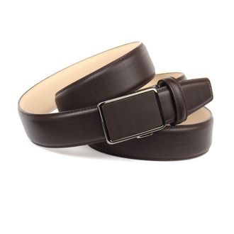 Anthoni Crown Herren Ledergürtel Gürtel, Dunkelbraun, 90