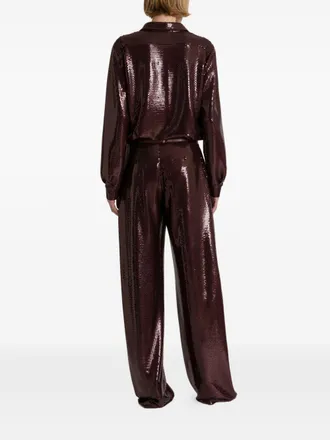 032c Sequined Blouse - Brown