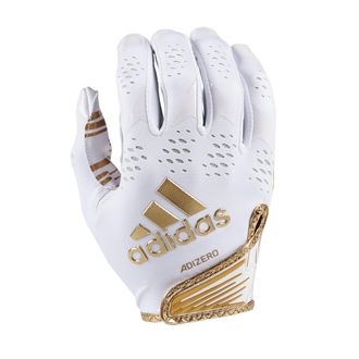 adidas Adidas Adizero Erwachsene Fu&szlig;ball-Empf&auml;ngerhandschuhe 12, Wei&szlig;/Metallic Gold, 3XL
