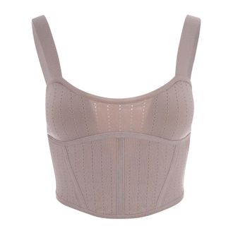 Patrizia Pepe Femme, Tops, Gris, Taille: 36 FR Top &agrave; fermeture &eacute;clair