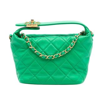 Chanel Pre-owned Top Handle Quilted Bag - - Pre-owned - Damen - Gr&uuml;n - ONE SIZE