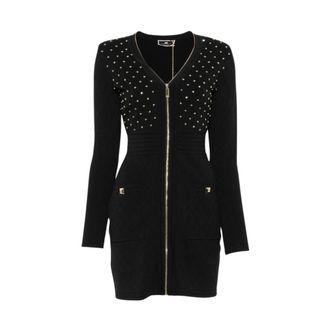 Elisabetta Franchi Femme, Robes, Noir, Taille: 42 FR Short Robes