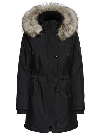 Only Damen ONLIRIS FUR Parka CC OTW Parka, per Pack Schwarz (Black Black), 42 (Herstellergr&ouml;&szlig;e: XL)