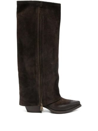 M&eacute;tisse bottes en daim 45 mm - Marron