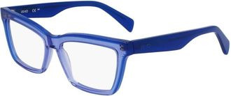 Liu Jo Femme, Accessoires, Bleu, Taille: 54 MM Monture Optique Rectangulaire
