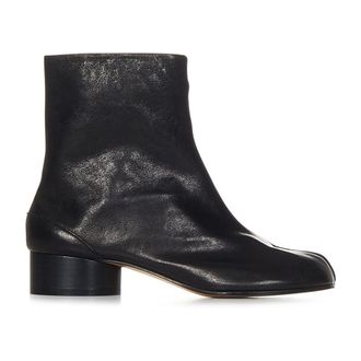 Maison Margiela Schwarze Lederstiefel mit Tabi-Split-Zehenform - - Shoes - Damen - Schwarzk - 35 EU