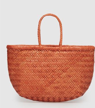 Dragon Diffusion Sac Bamboo Triple Jump Small Cuir Orange