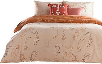 furn. Kindred Bettbezug und Kissenbezug-Set, Polybaumwolle, Aprikose, Doppelt